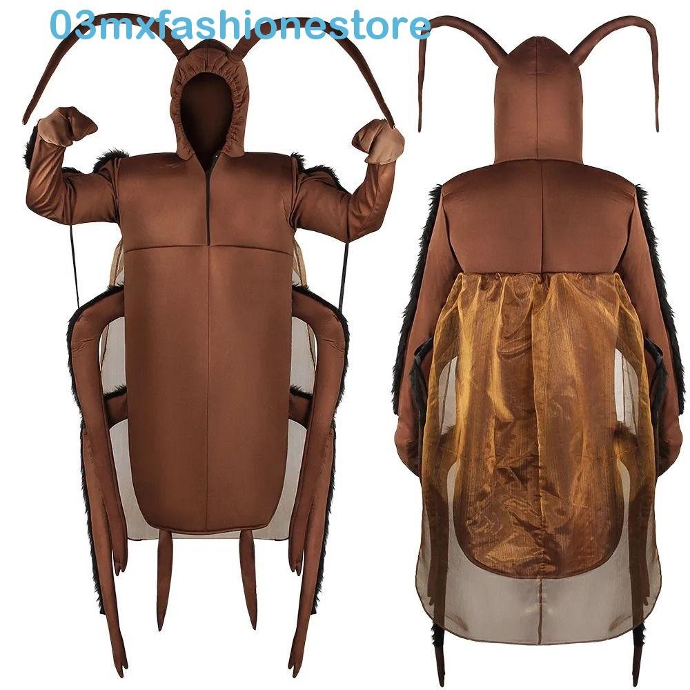 MXFASHIONE Cockroach Cosplay Costume, One Piece Elastic Halloween Role ...