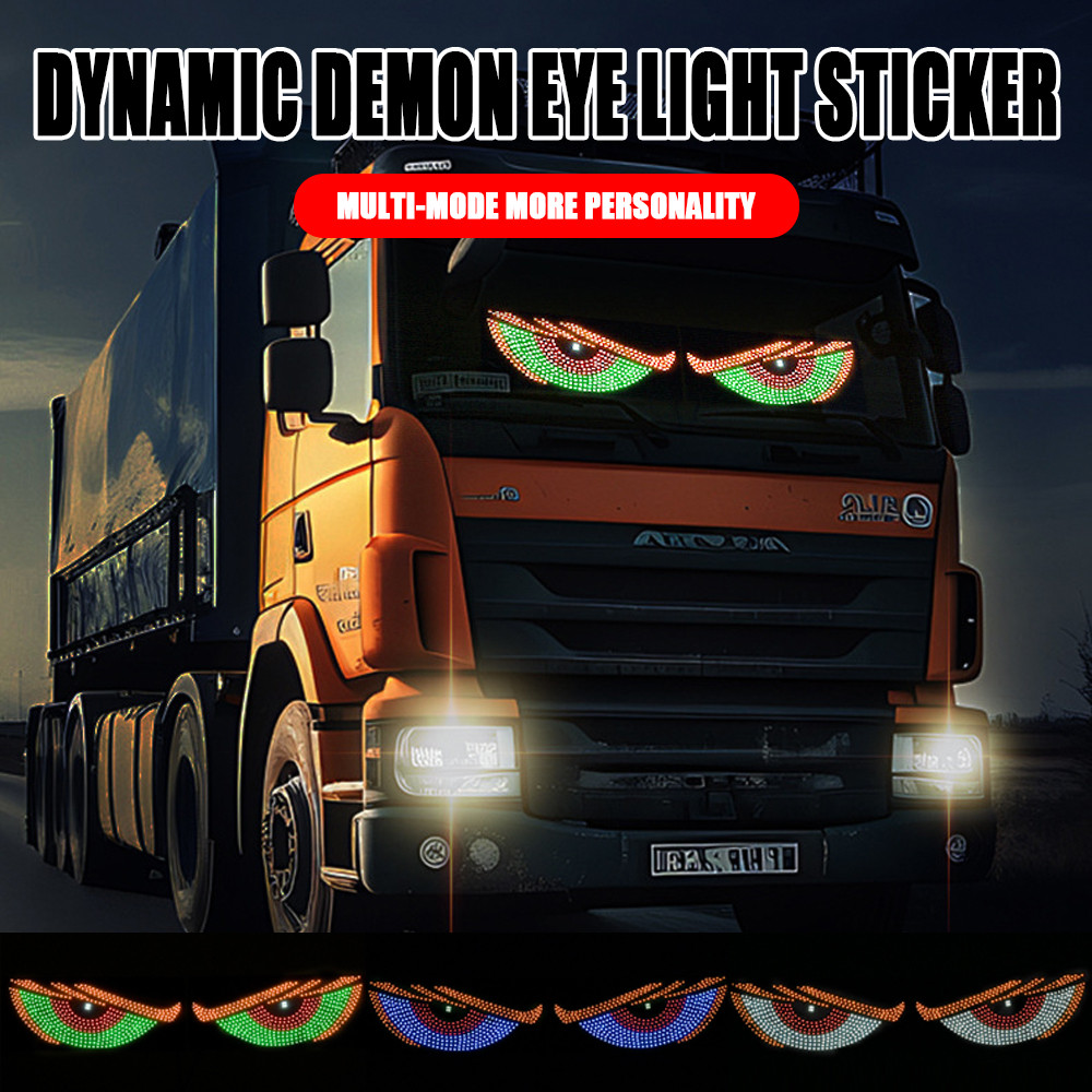 Dynamic Devil's Eye Light Car Sticker Truck Universal LED Windshield ...