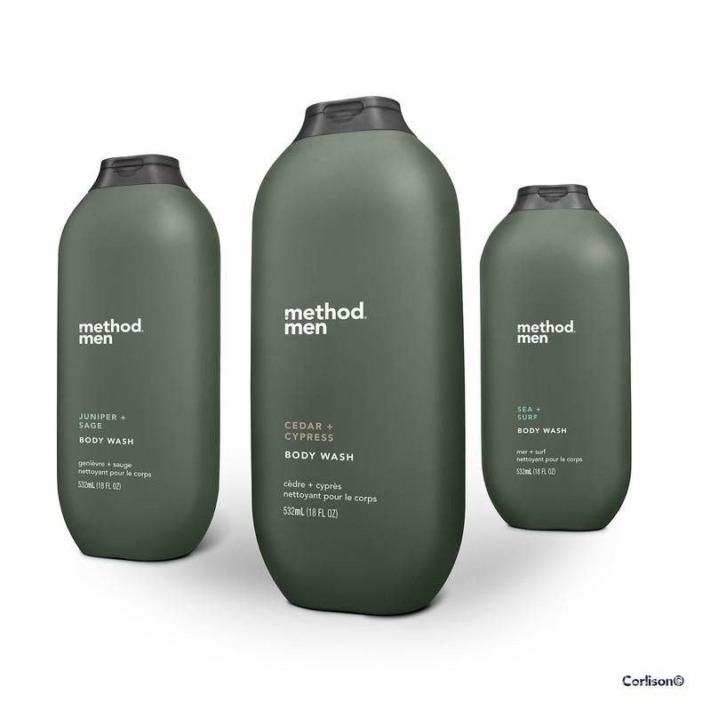 Method Mens Body Wash & 2 in 1 Shampoo + Conditioner Range - Sea + Surf ...
