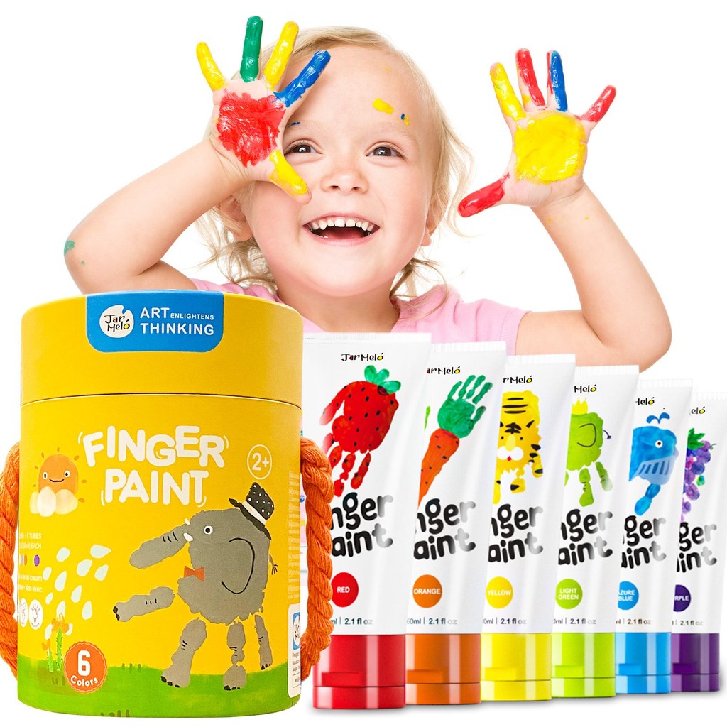 LOCAL SHIPPING Jar Melo Washable Finger Paint Colour Set - Messy Play ...