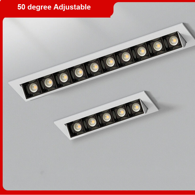 Long Strip Spotlight LED Embedded Ceiling Grille Light Linear Living ...