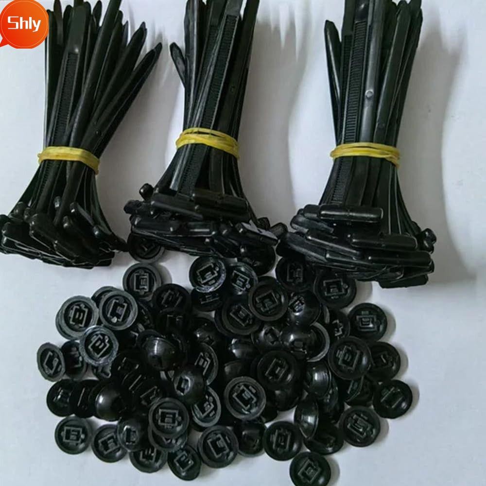 SHLY 20/50100Pcs Nylon Universal Cable Tie Buckle, Self-Locking Nylon ...