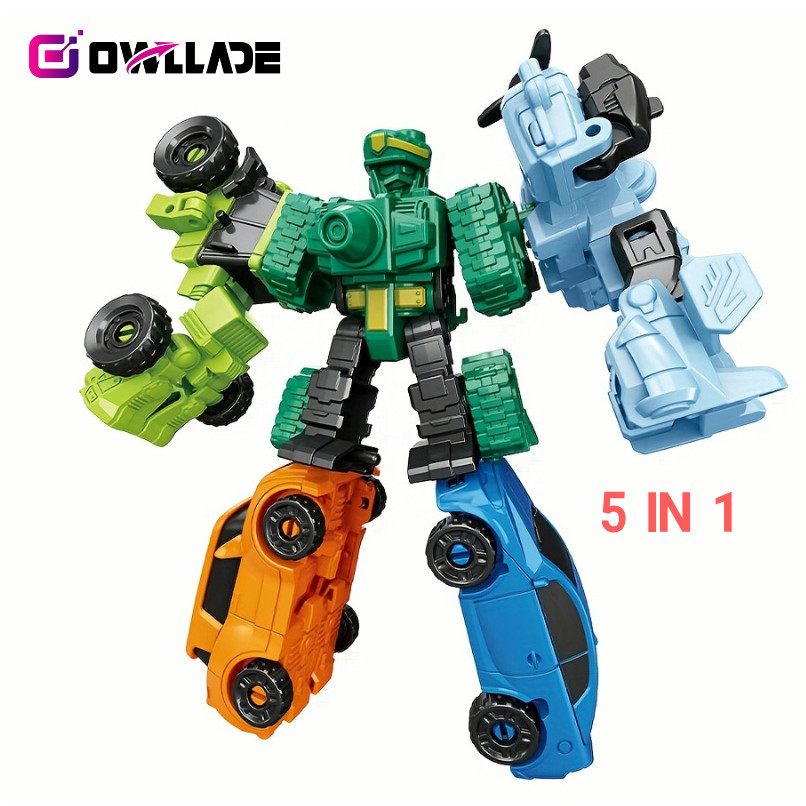 OWLLADE Transformers Robot Car Toys Optimus Prime One Birthday Gift for Kids Boys in Color OTWJ ...