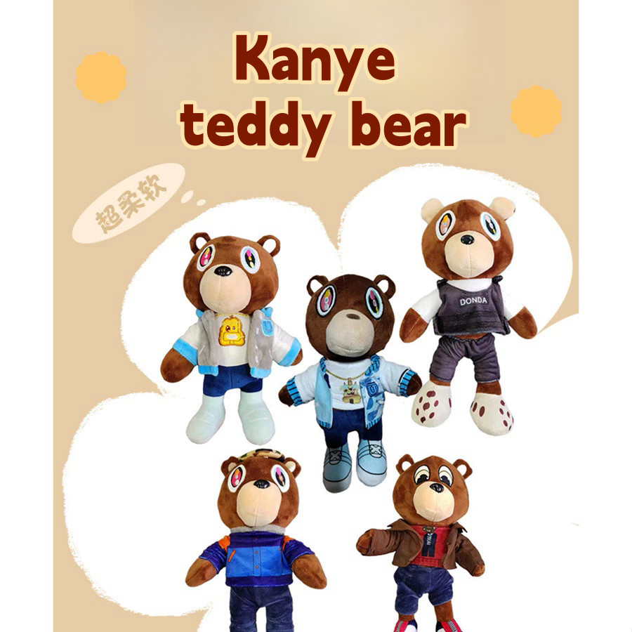BCT Kawaii Kanye Teddybear Plush Toys Dropout Bear Teddy Toys Kanye ...