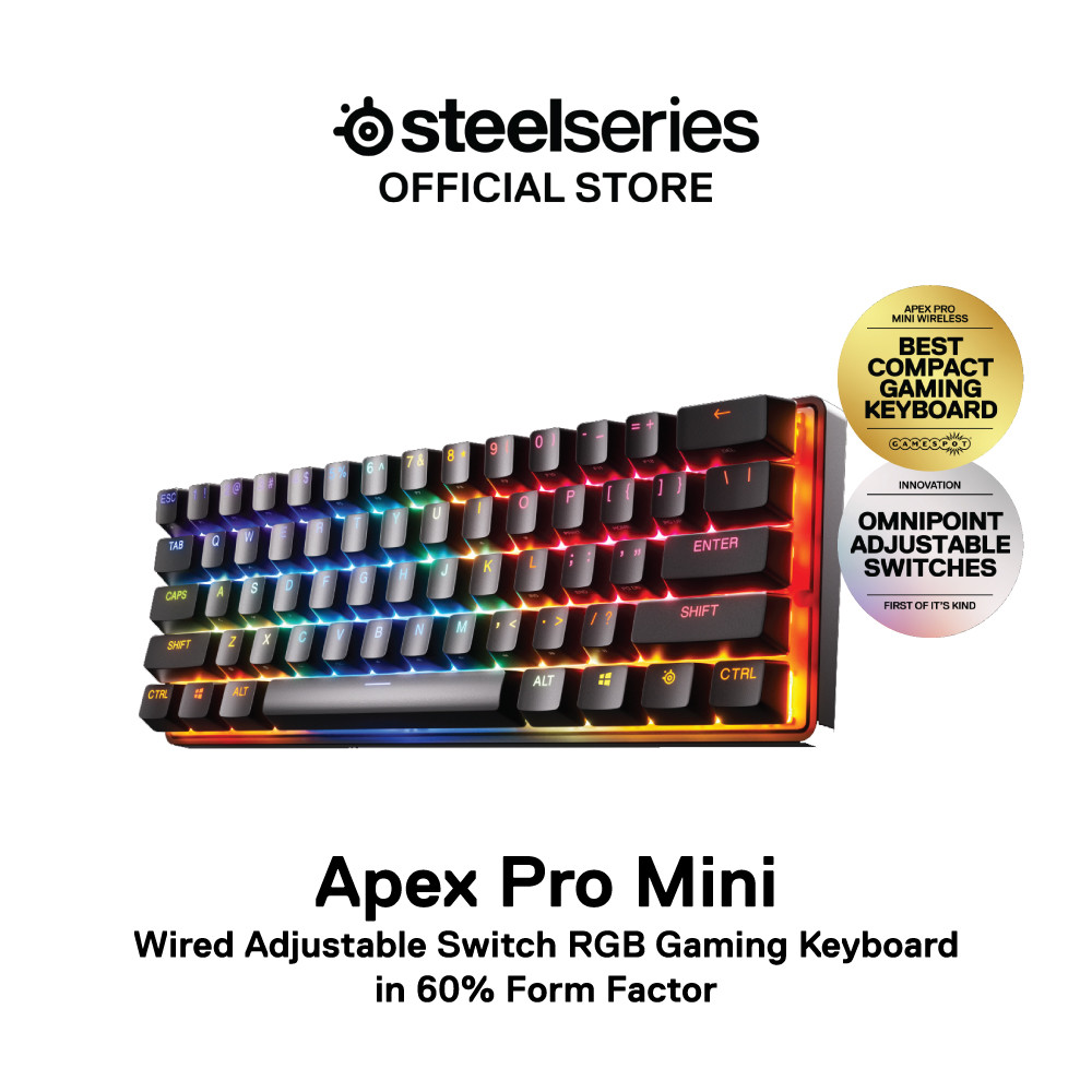 SteelSeries Apex Pro Mini Wired RGB Gaming Keyboard With Omnipoint 2.0 ...