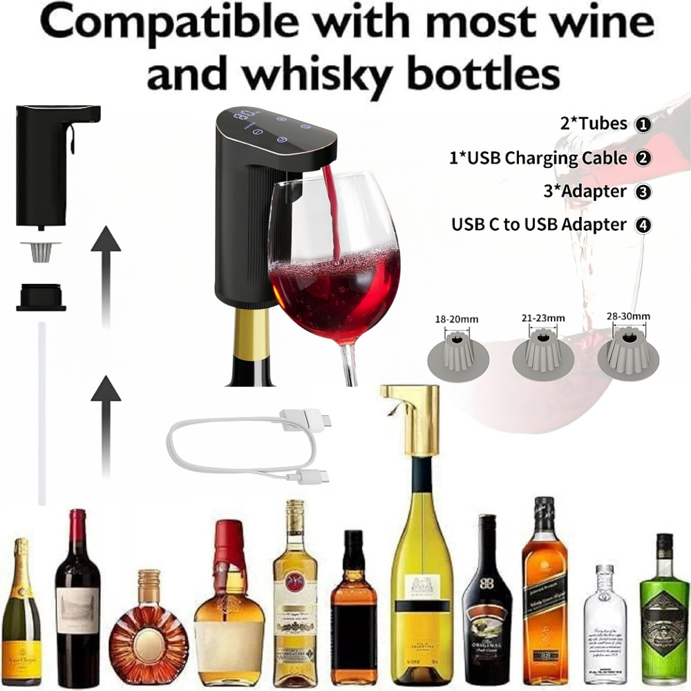 Automatic Non-Contact Automatic Electric Bottle Pump Beverage Whiskey ...