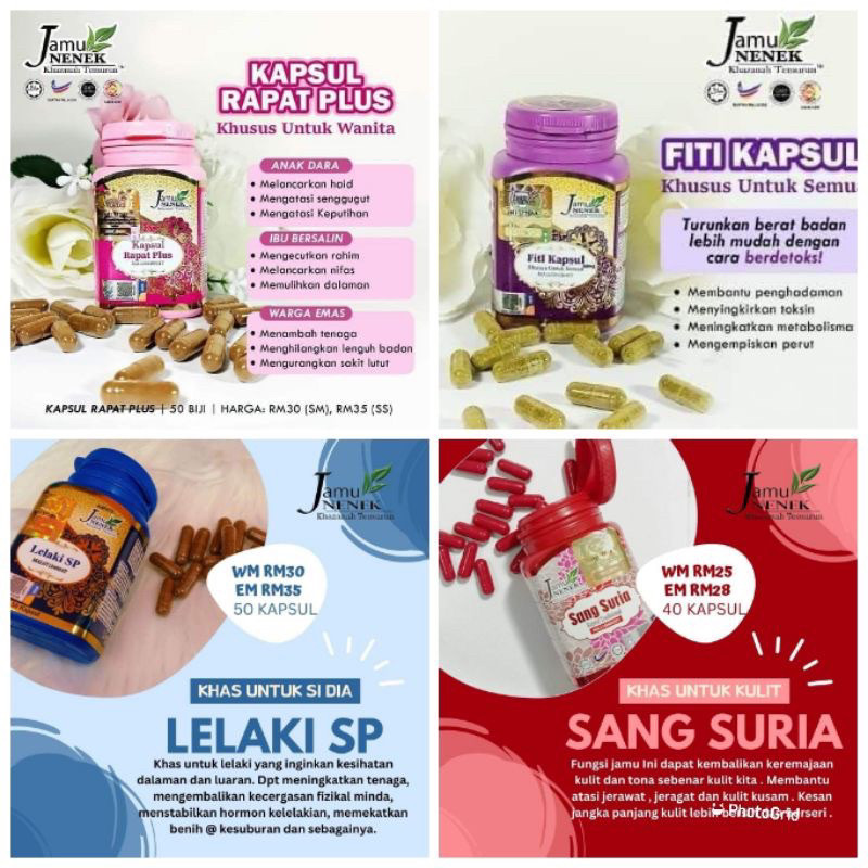 JAMU NENEK RAPAT PLUS | FIT KAPSUL | LELAKI SP ORIGINAL HQ | Shopee ...