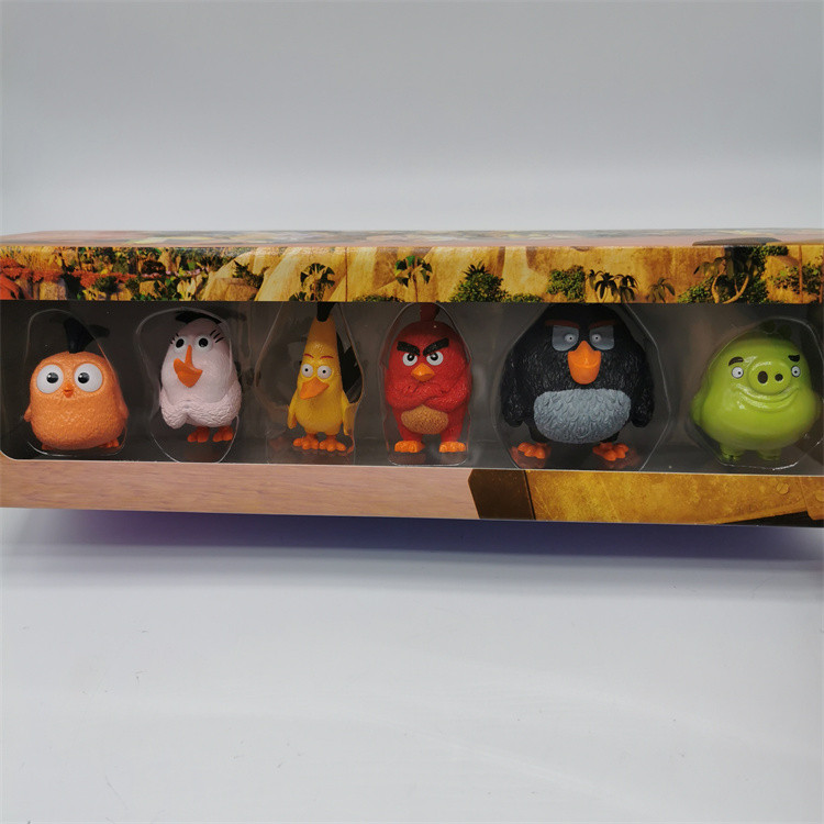 Cute Angry Birds Series Plastic Dolls Small Ornaments Dolls Boxed ...
