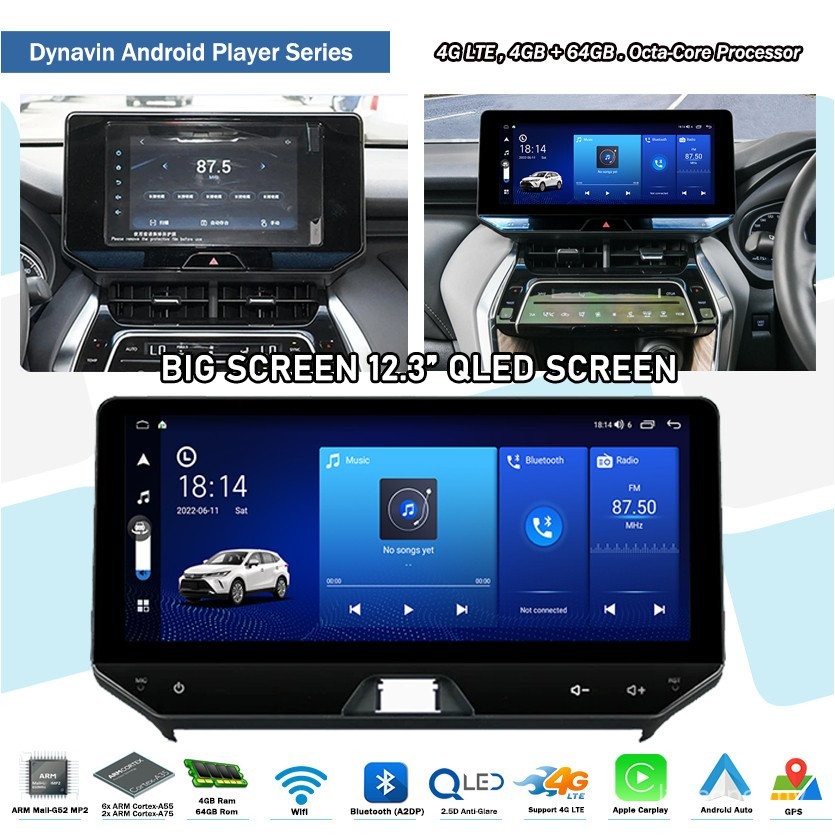 Dynavin Toyota Harrier XU80 OEM Android Sreen (12.3") With 360 Surround ...