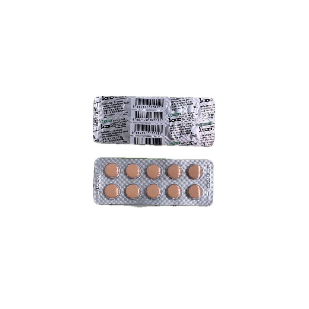 HURIX'S 1000 FEVER & PAINRELIEF TABLET 10'S (EXP:09/2025) | Shopee Malaysia