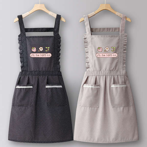 apron kitchen apron water proof apron kitchen cotton Memakai kot dan ...