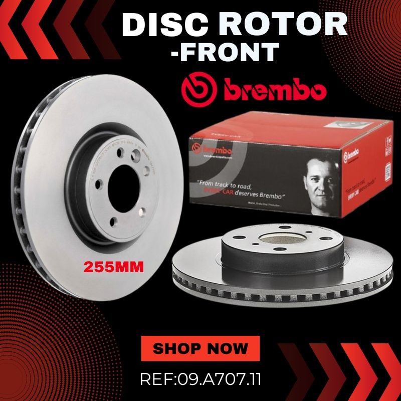 Original Brembo Front Disc Rotor (255mm) for Perodua Alza 2014 / Toyota ...