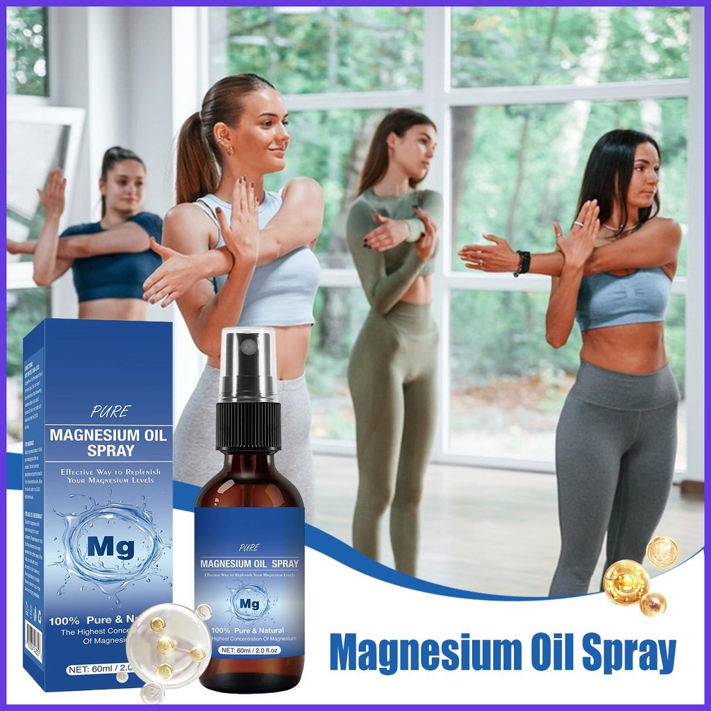 Magnesium Feet 60ml Topical Magnesium Oil Natural Skin Magnesium Muscle ...