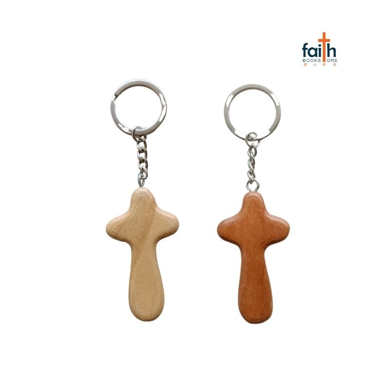 Round Shape Wooden Cross Keychain | Shopee Malaysia