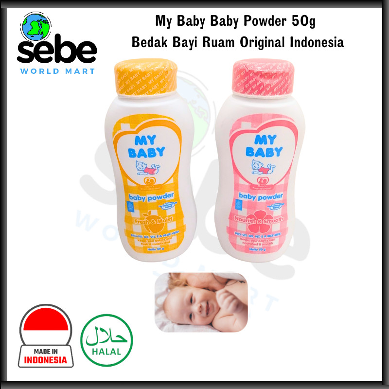 My Baby Baby Powder Nourish & Smooth Fresh & Moist 50g Bedak Bayi Ruam ...