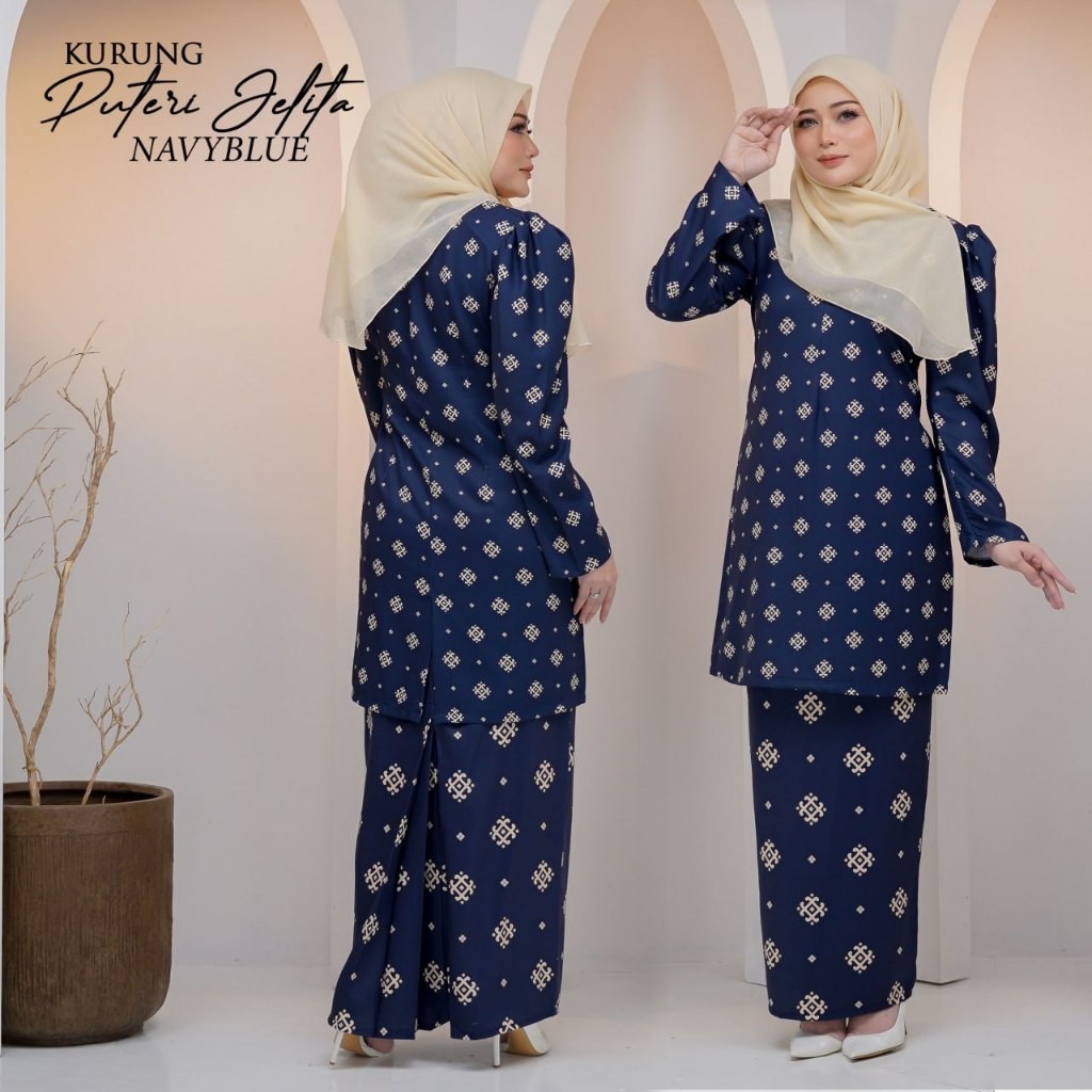 BAJU KURUNG RAYA PUTERI JELITA BERCORAK SONGKET | Shopee Malaysia
