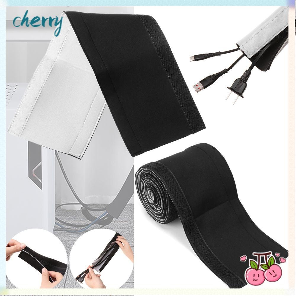 CHERRY Cable Management Sleeve Wrap DIY Reusable Soft Wire Hider ...