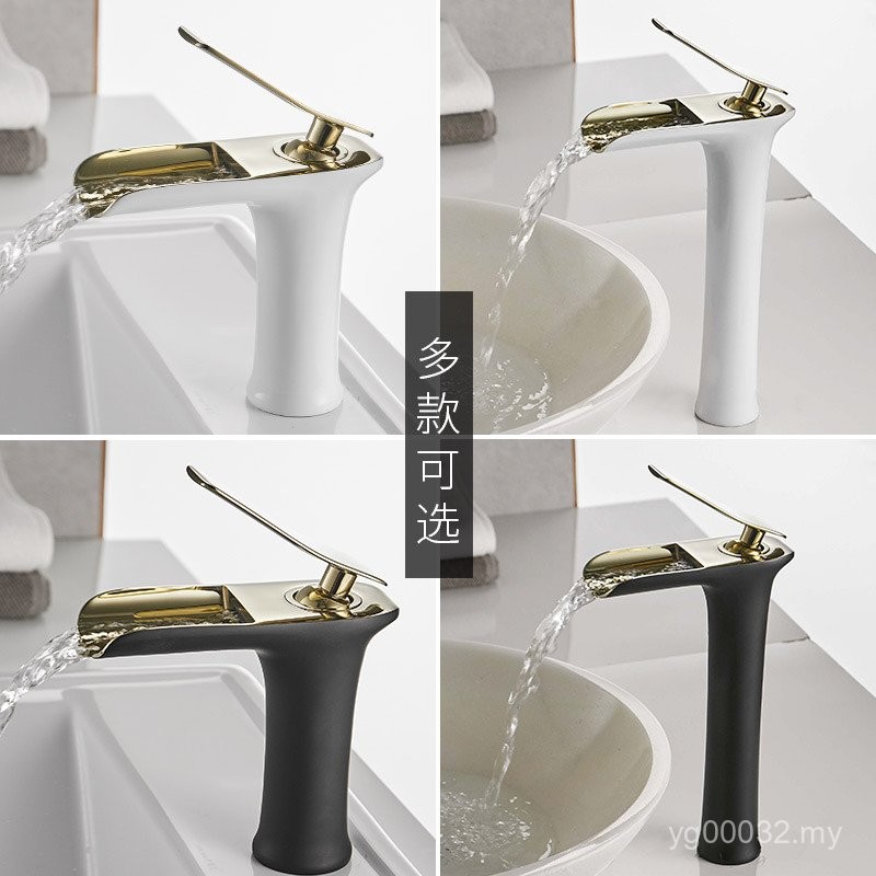 Waterfall Creative Art Unique Washbasin Faucet Countertop Heightened ...