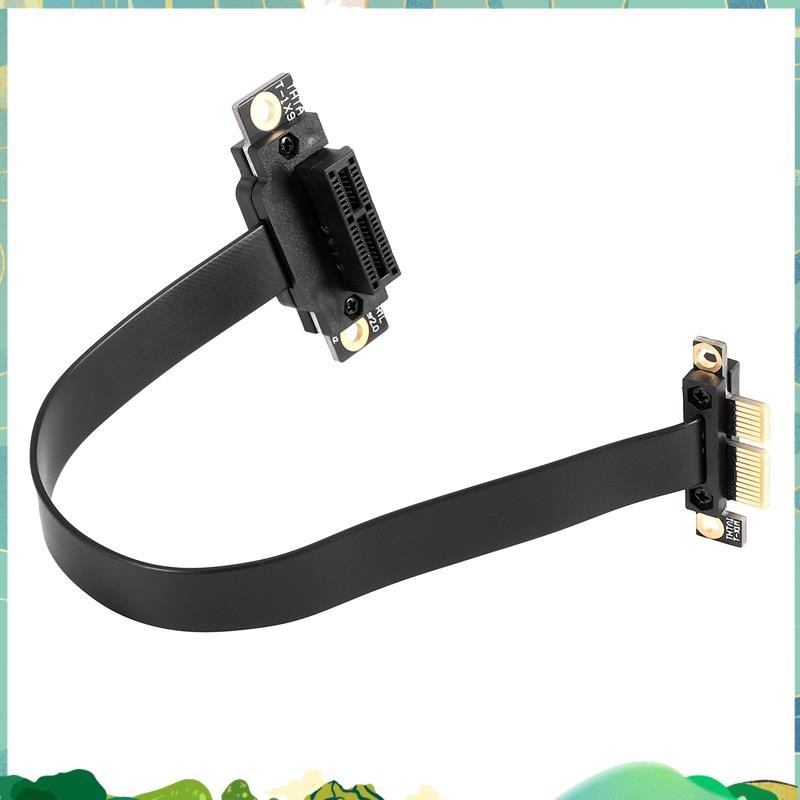 PCIE X1 Riser Cable Dual 90 Degree Right Angle PCIe 3.0 X1 to X1 ...