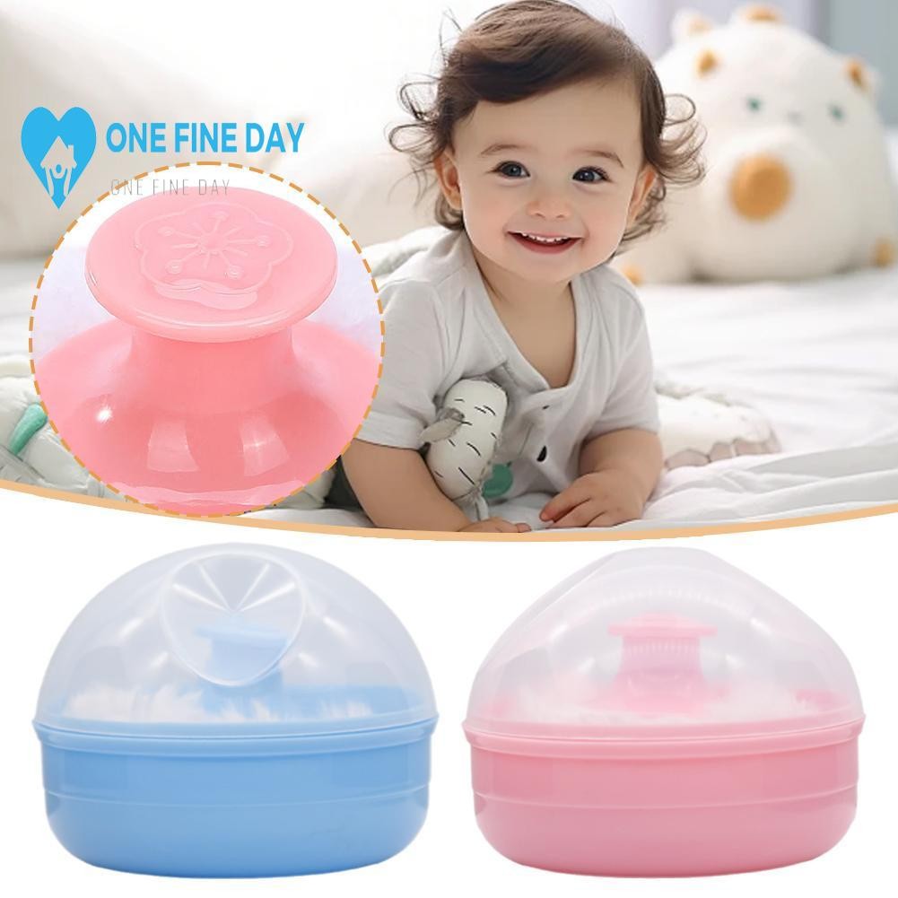 Fluffy Body After-bath Powder Case Baby Care Face Body Container Powder ...