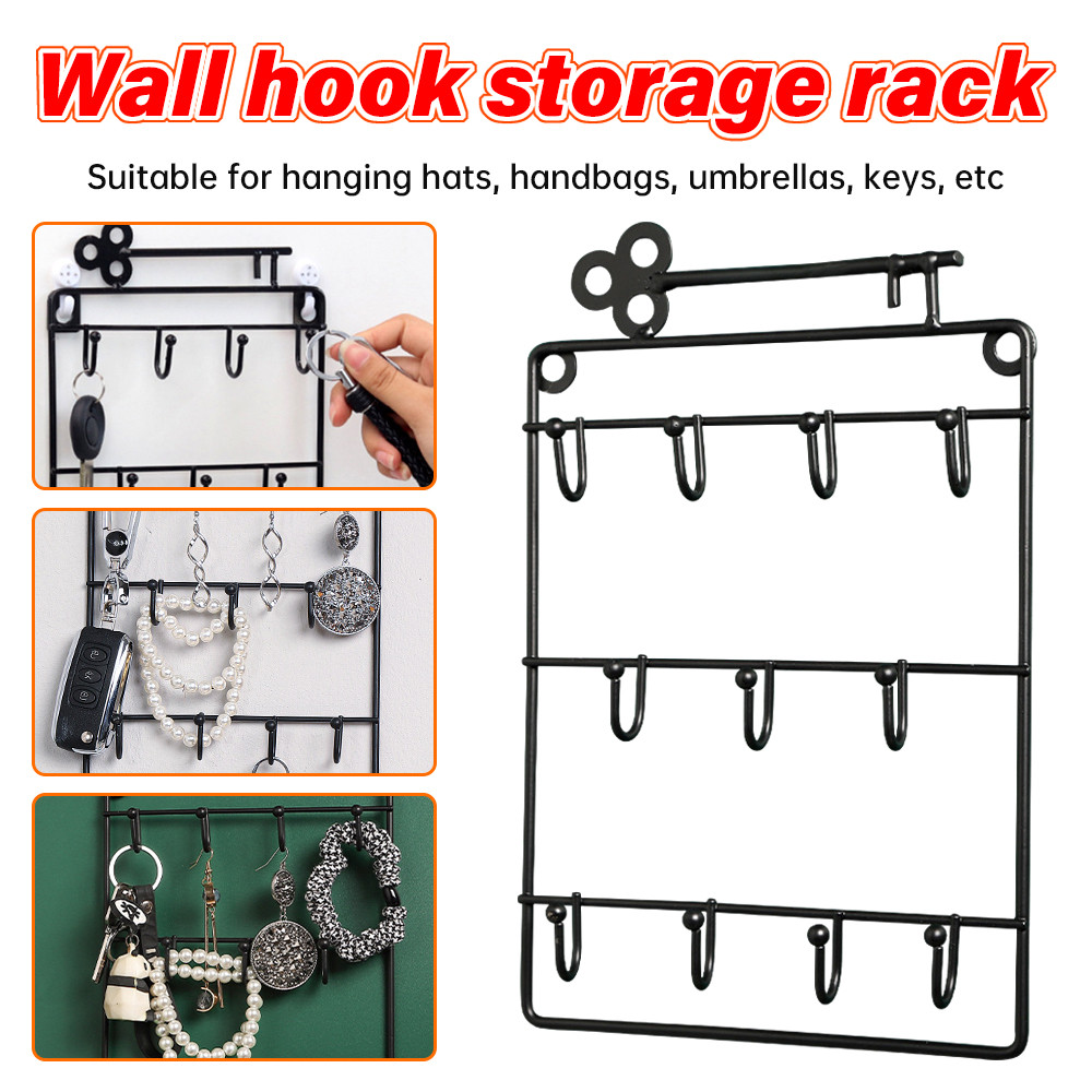 Key hook wrought iron wall hanging hook living room bedroom wall ...