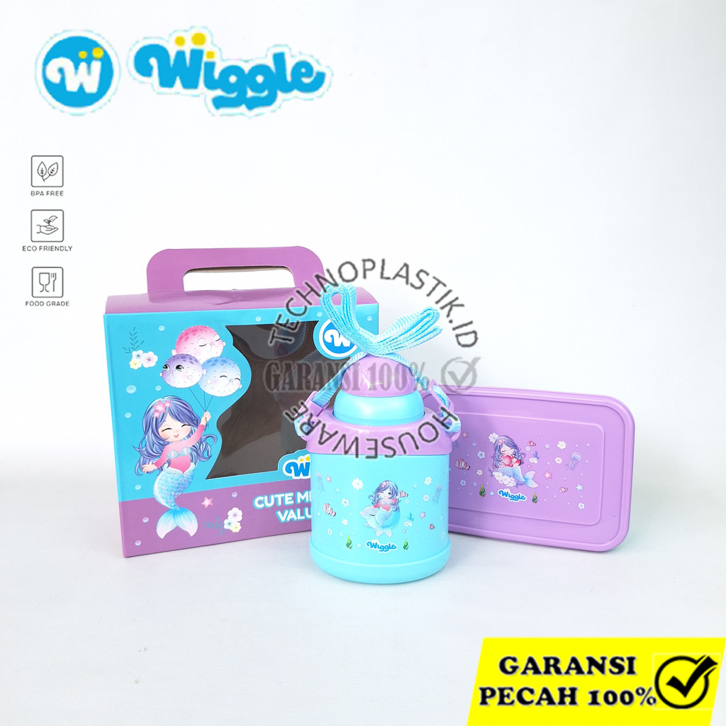 Wiggle Gift Value Set School Cute Mermaid Lunch Box Lunch Box and Drink ...