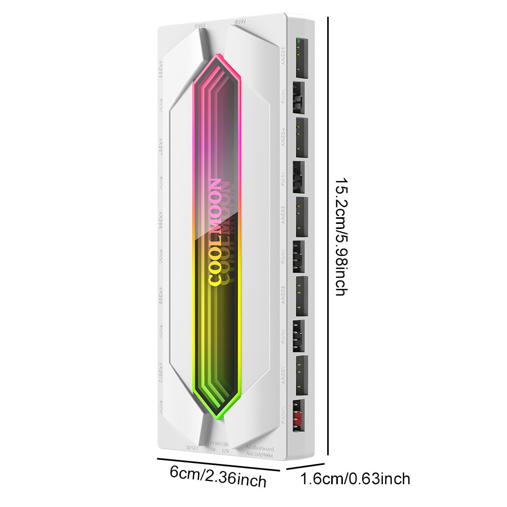 ARGB and PWM HUB PWM Fan Hub Splitter Computer ARGB Fans Hub for PC ...