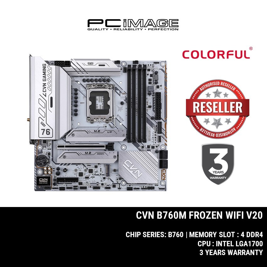 COLORFUL CVN B760M FROZEN WIFI D5 MOTHERBOARD | Shopee Malaysia