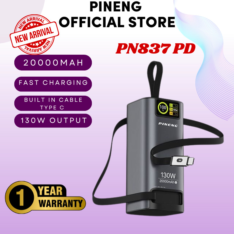 New model 130w Pineng PN-837PD 20000mAh QC 3.0 / PD 3.0 Power Bank ...