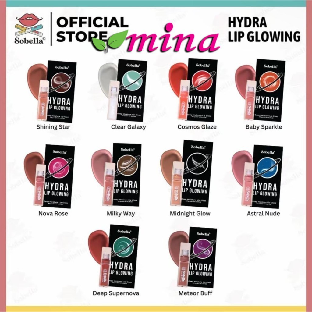 SOBELLA Hydra Lip Glowing | Lipgloss Astral Nude Nova Rose Meteor Buff ...