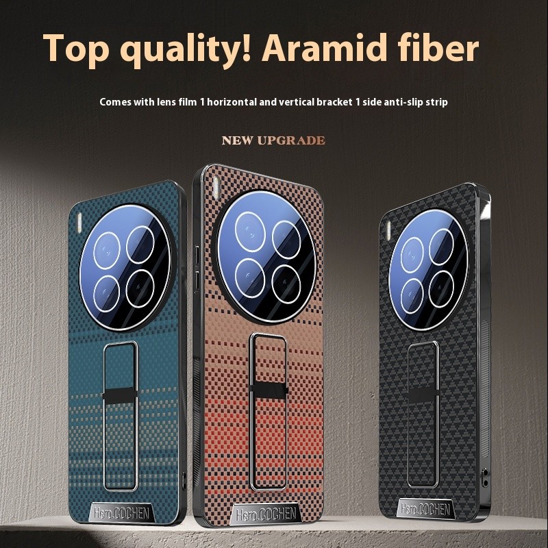 360° Rotating Magnetic Stand Holder Aramid Fiber Pattern Case For VIVO X200 Ultra X200 Pro X200S ...