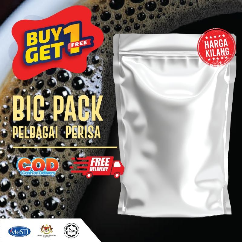 BUY 1 FREE 1 WAKTU LIVE [BIG PACK 100g, 300g, 1KG] Kopi Serbuk Minuman ...
