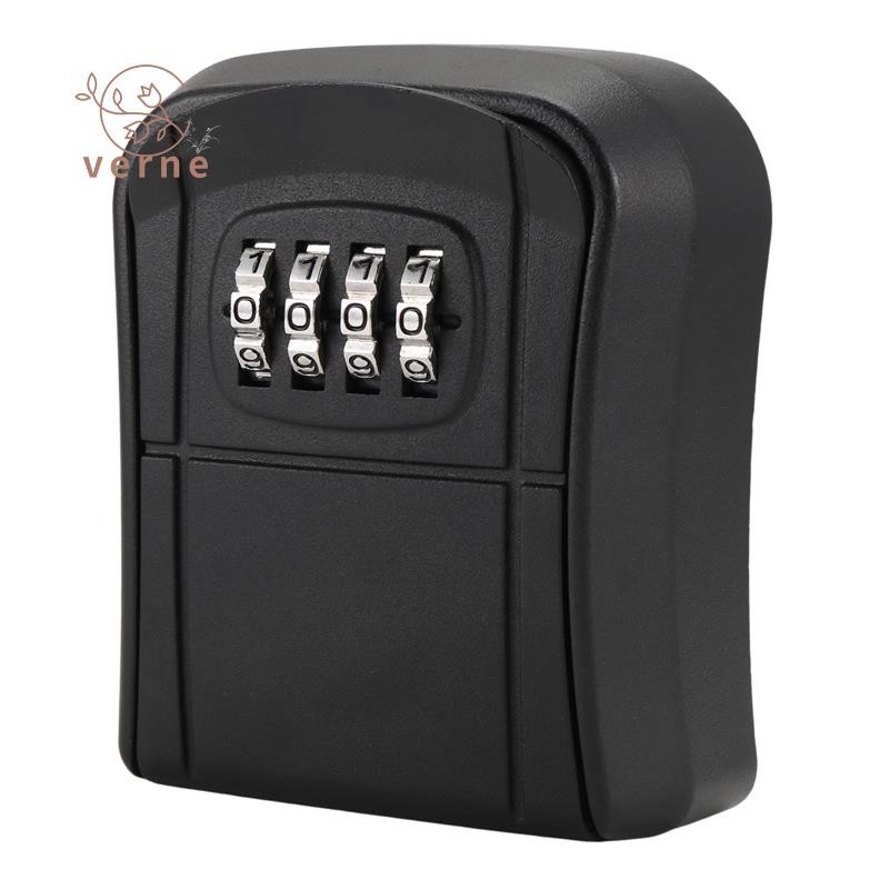 Key Box Wall Mounted Mini Key Safe Outdoor Key Box with Resettable 4 ...