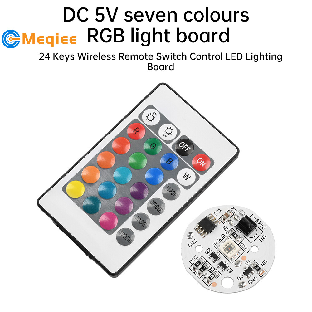 DC5V Colorful RGB Light Board 24 Key Wireless Remote Control Switch ...