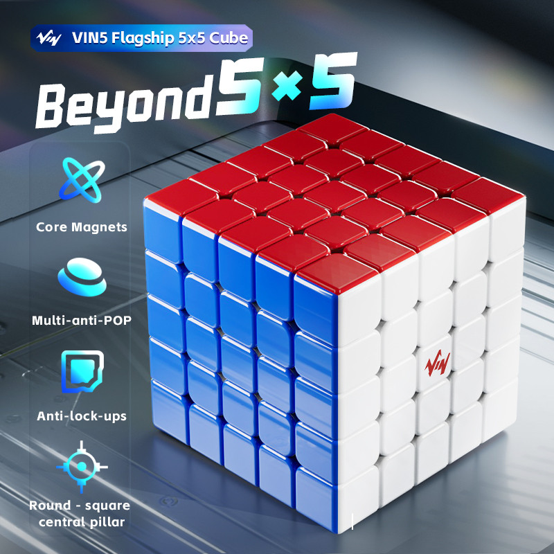 NEW!! [Picube] 2025 Vin Cube Vin5M 5x5 Core Magnetic UV Vin 5 Magic Cube MGC Designer Newest ...