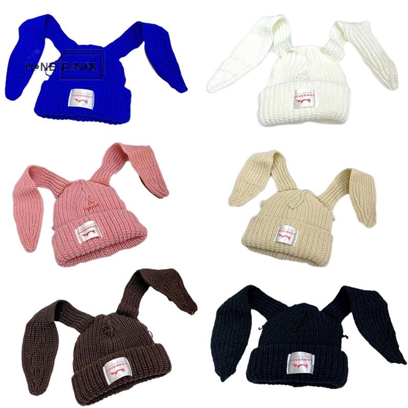 honeypanda Cute Rabbit Long Ear Hat Knitted Hat Warm Cap Knit Letter ...