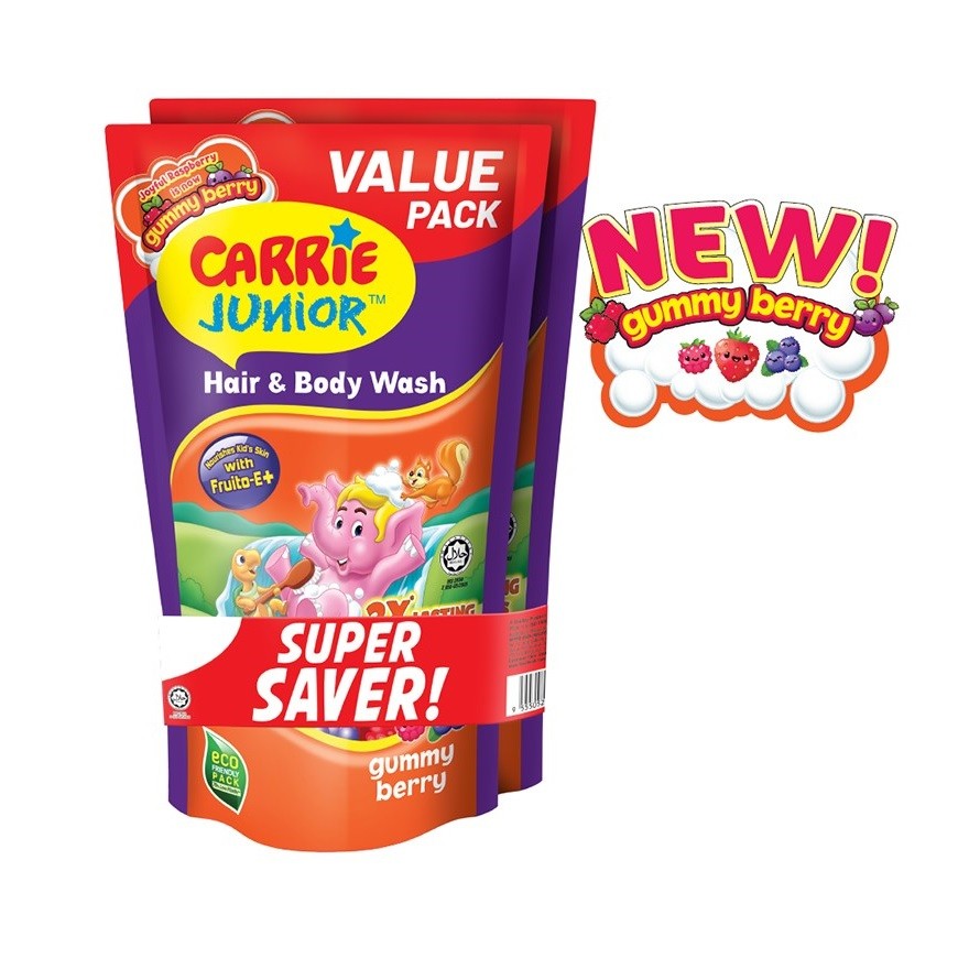 CARRIE JUNIOR Hair & Body Wash Gummy Berry 2x500g | Shopee Malaysia