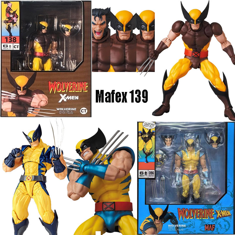 Mafex 096 Wolverine Comic Version KO Mafex 138 Wolverine Action Figure ...