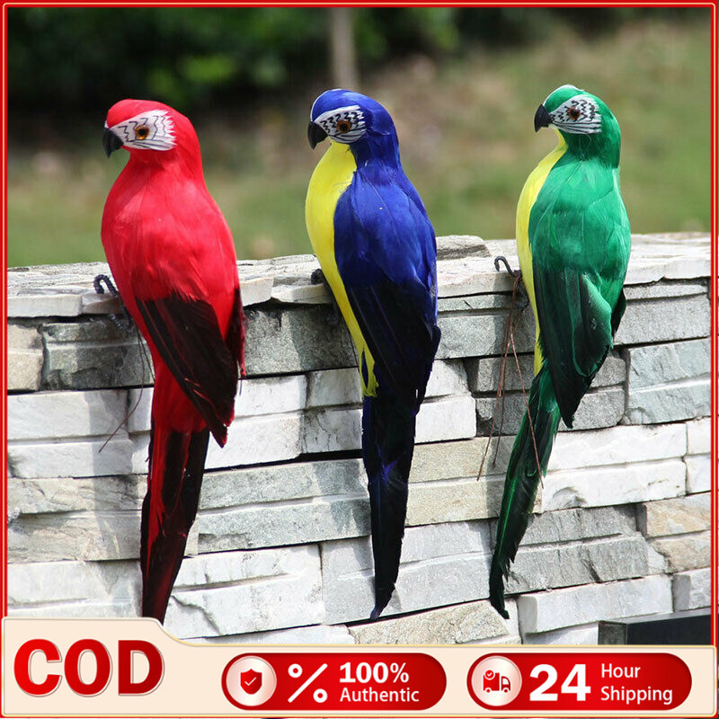 25cm Artificial Parrot Model Simulation Foam Feather Fake Bird for ...