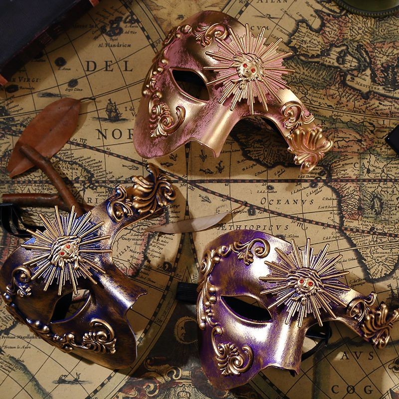 Venice Retro Phantom Opera Party European Mask Deluxe Masquerade Mask ...