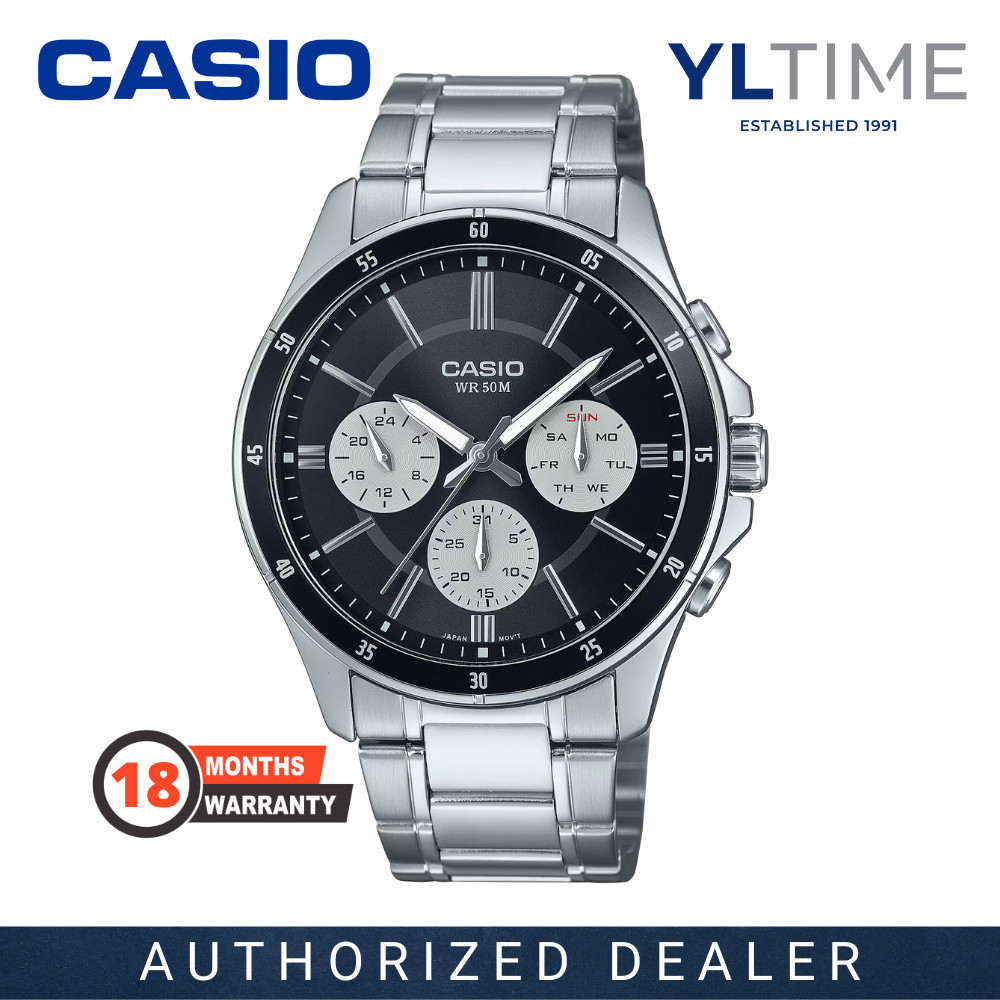 [MARCO Warranty] Casio Gent MTP-1374D-1A3VDF Analog Quartz Watch (100% ...