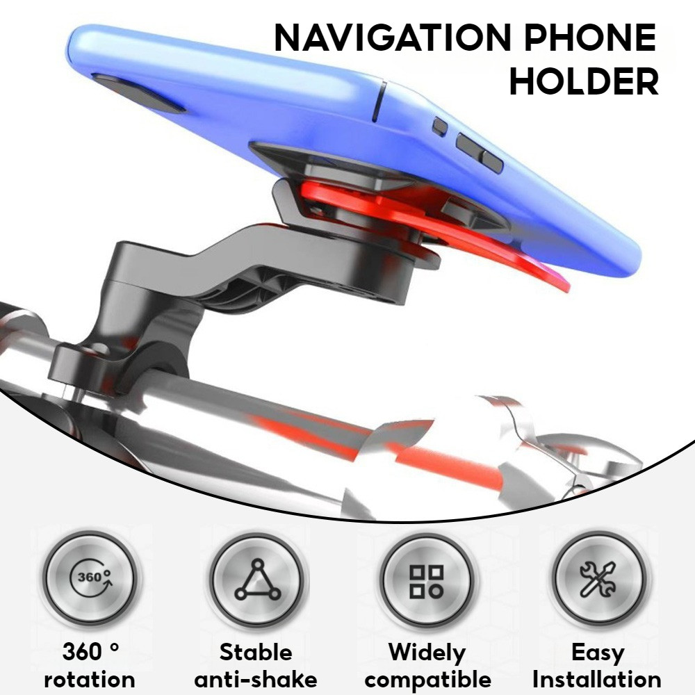 Quad Lock Phone Holder for Motorcycle - Shock-resistant Bicycle Mobile ...