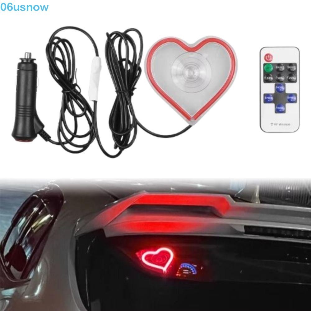 USNOW Car Window Neon Light, Heart-shaped with Remote Control Car LED ...