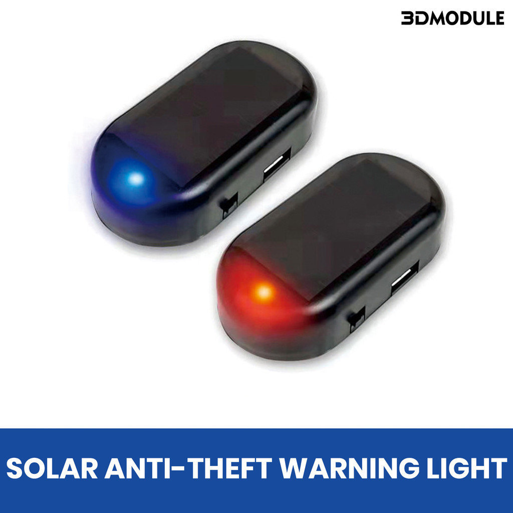 SP-Car Solar Anti-Theft Light Simulated Realistic Flashing Alarm Light ...