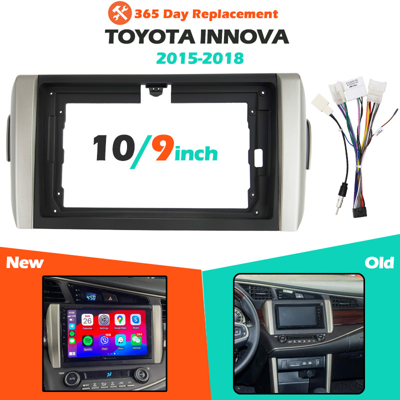2015+ Toyota Innova 9 Inch Car Frame Fascia Casing For Android Radio ...