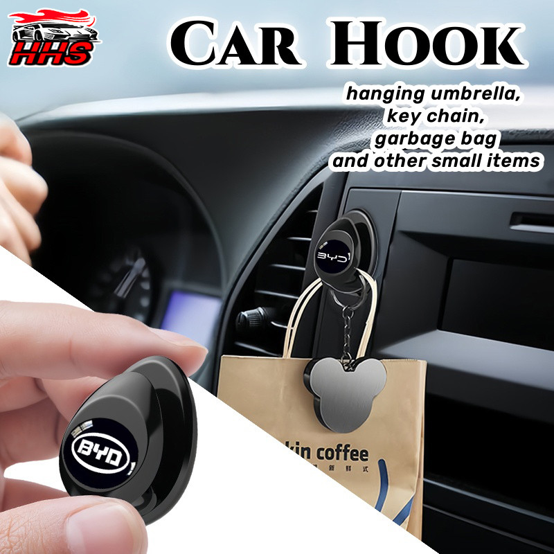 BYD Car Hook Rear Seat Back Storage Dashboard Door Hanging Key Holder ...