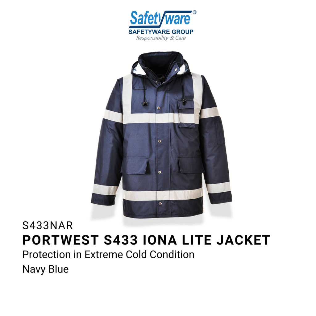 PORTWEST S433 Iona Lite Jacket – Protection in Extreme Cold Conditions, Navy Blue | Shopee Malaysia