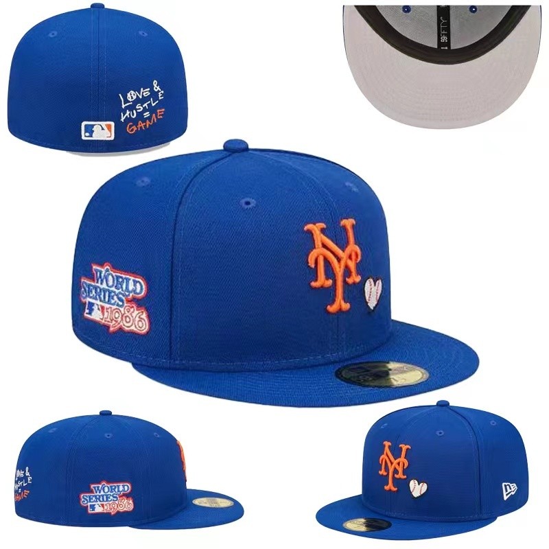 Premium New York Mets Full Cap MLB 59FIFTY Fitted Hat Men Women Full ...