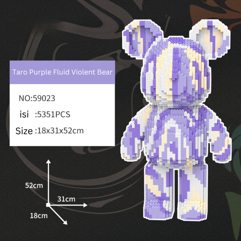 Nano Block Violent Taro Fluid Big Bricks Educational Toy Cute Animation ...