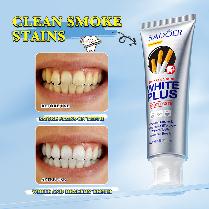 SADOER smoke stain removal and whitening toothpaste cleans teeth ...